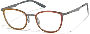 Zenni Rectangle Full Rim Frame Glasses Red
