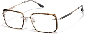 Zenni Rectangle Full Rim Frame Glasses - Tortoiseshell