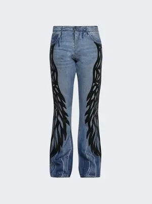 EARTHLING VIP Screaming Eagle Denim Jeans - Blue