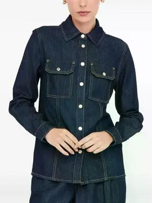 Liu Jo Contrast-stitching Denim Shirt