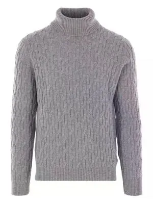 ZANONE Cable-knit Turtleneck Sweater - Grey