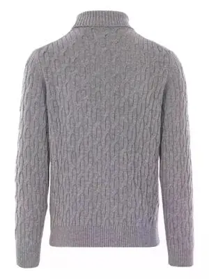 ZANONE Cable-knit Turtleneck Sweater - Grey