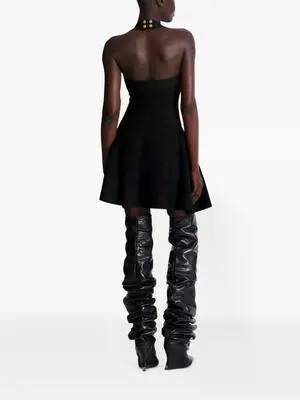 Balmain Halterneck Zip-front Mini Dress