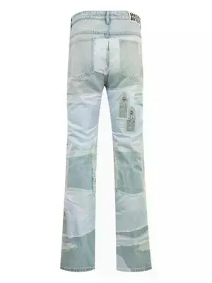 WHO DECIDES WAR Winged Organza Patchwork Jeans