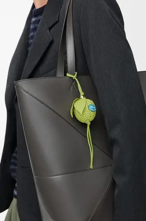 Loewe Apple Charm In Leather - Green