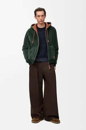Loewe Hooded Shearling Zip-up