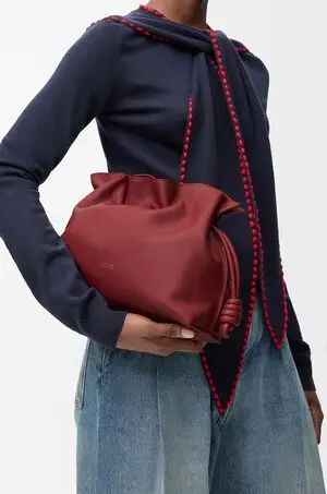 Loewe Medium Flamenco Clutch - Burnt Red