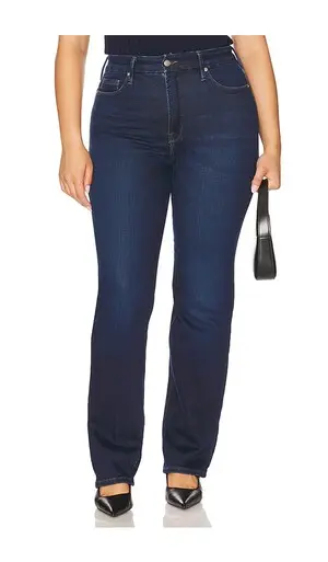 Good American Soft Tech Good True Straight Jeans - Indigo572