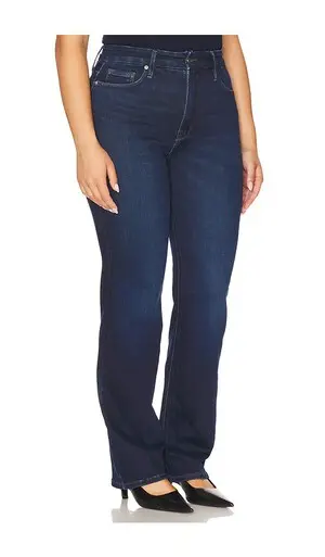 Good American Soft Tech Good True Straight Jeans - Indigo572