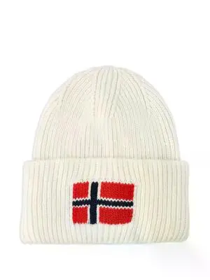 NAPAPIJRI Embroidered Beanie - Neutrals