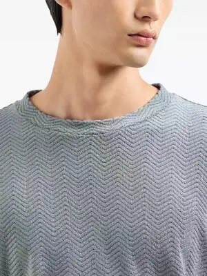 Giorgio Armani Zigzag Embroidered Sweater