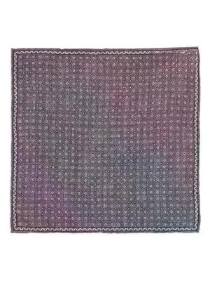 Brunello Cucinelli Geometric-pattern Pocket Square - Purple