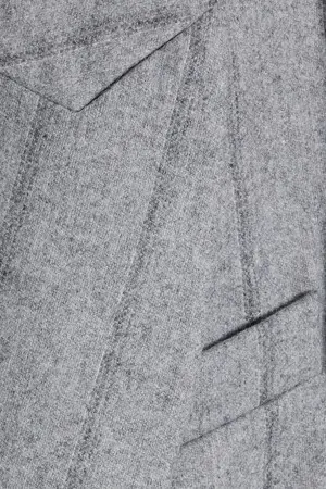 Brunello Cucinelli Pinstriped Wool-blend Blazer - Gray