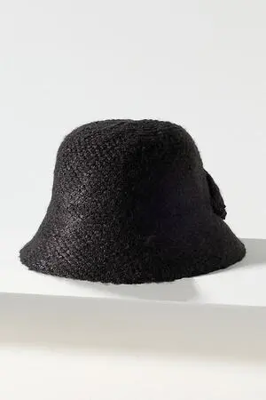 San Diego Hat Knit Cloche Hat With Bow Detail - Black