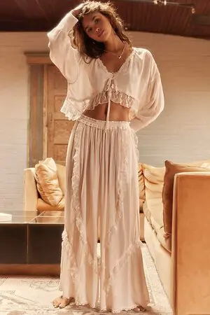 Free People Ready For More Pants - Angel Food