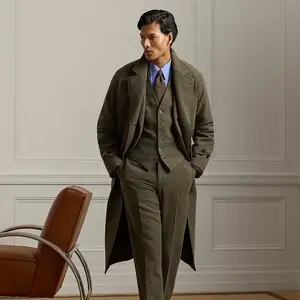 Ralph Lauren Hand-tailored Tick-weave Topcoat