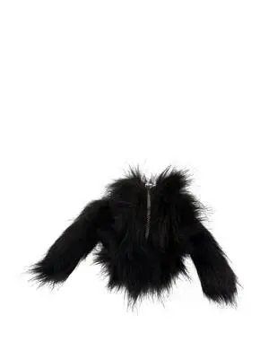 Simone Rocha Faux Fur Coin Purse - Black