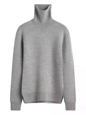 TOTEME High-neck Double Knit Sweater - Grey