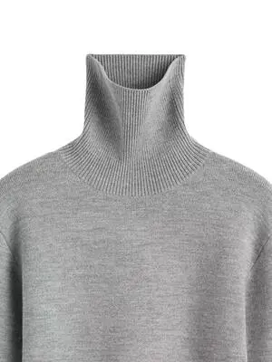TOTEME High-neck Double Knit Sweater - Grey