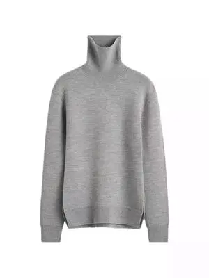 TOTEME High-neck Double Knit Sweater - Grey