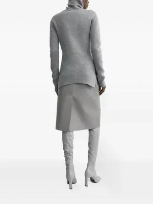 TOTEME High-neck Double Knit Sweater - Grey