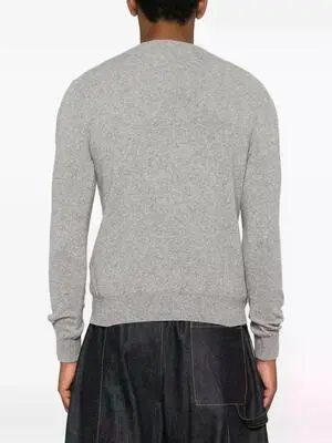 Play Comme Des Garcon Logo-patch Cardigan - Grey