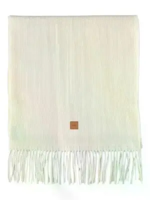 A.p.c. Ribbed Fringed Scarf - Neutrals