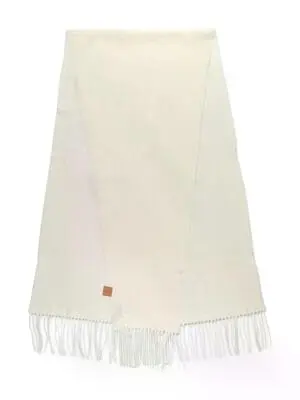 A.p.c. Ribbed Fringed Scarf - Neutrals
