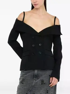 Liu Jo Button-embellished Off-shoulder Top