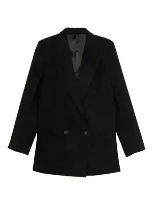 TOTEME Double-breasted Shield Blazer - Black