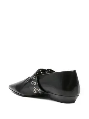 JIL SANDER Pointed-toe Buckle Ballet Flats