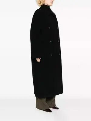 TOTEME Double-breasted Buttoned Coat - Black