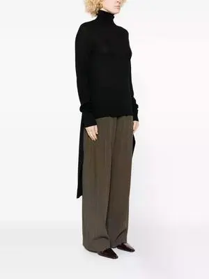 TOTEME Double-sleeve Tie-front Turtleneck Dress