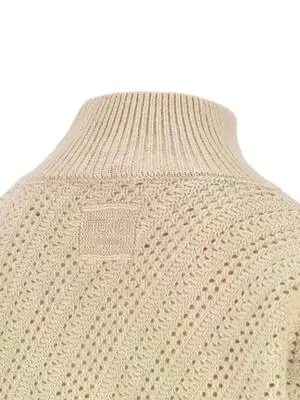 Fendi High-neck Honeycomb-knit Turtleneck