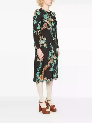 Etro Floral-print Long-sleeve Dress