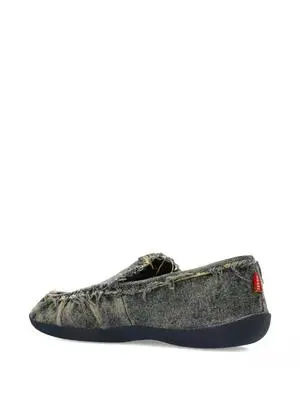DIESEL D-shock Frayed Denim Loafers