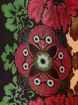La DoubleJ Silk Floral Print Midi Dress - Red