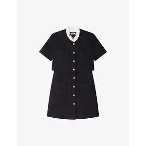 Sandro Detachable-collar Button-down Mini Dress