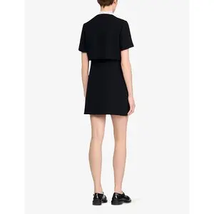 Sandro Detachable-collar Button-down Mini Dress
