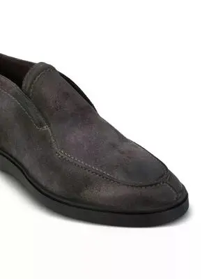 Tagliatore Suede-leather Loafers - Grey