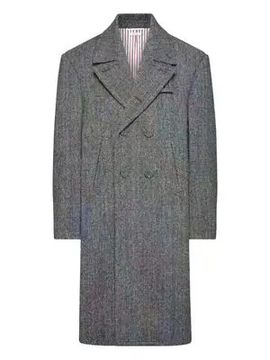 Thom Browne Hunting Tweed Pea Coat