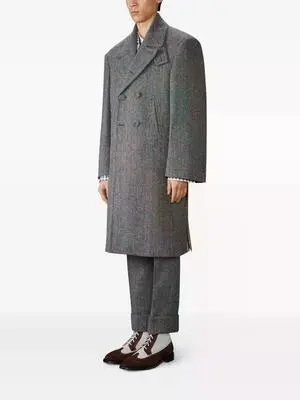 Thom Browne Hunting Tweed Pea Coat