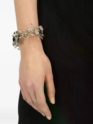 Blumarine Floral Appliqué Bracelet - Grey