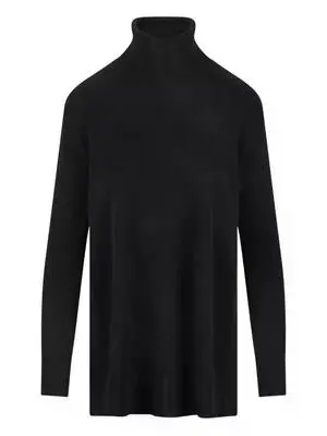 Alpha Studio Turtleneck Side-slit Sweater