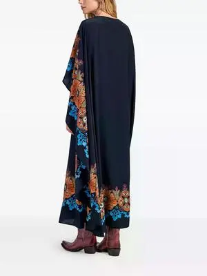 La DoubleJ Floral-print Midi Dress - Black