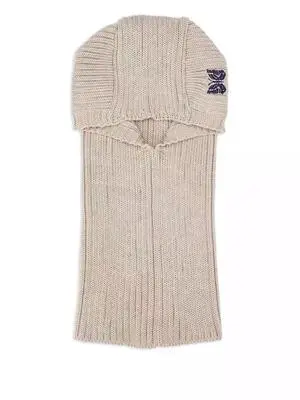 Needles Embroidered Butterfly Rib-knit Balaclava - Neutrals