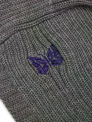 Needles Embroidered-butterfly Balaclava - Grey
