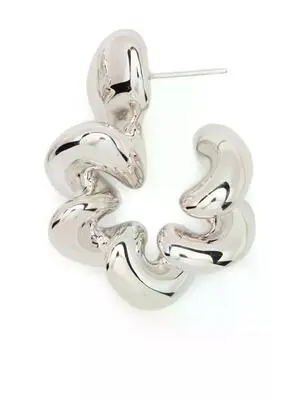MARIA BLACK Large Coil Hoop Earrings - Silver