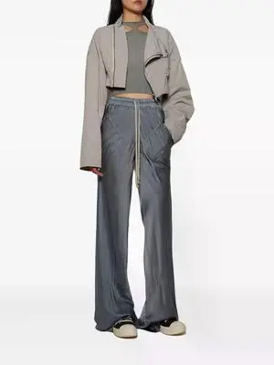 Rick Owens Cropped Zip-front Bomber Jacket - Grey