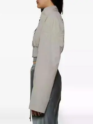 Rick Owens Cropped Zip-front Bomber Jacket - Grey
